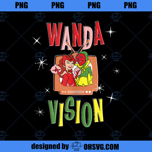 Marvel WandaVision Wanda Vision Retro TV Artwork PNG, Marvel PNG, Marv ...