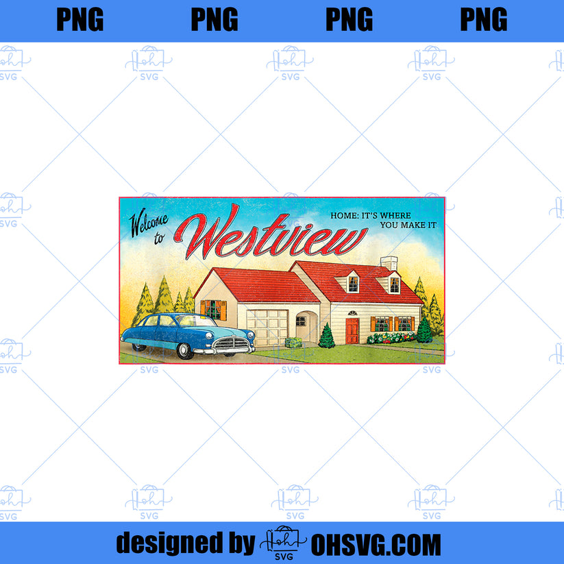 Marvel WandaVision Welcome to Westview Retro PNG, Marvel PNG, Marvel W ...