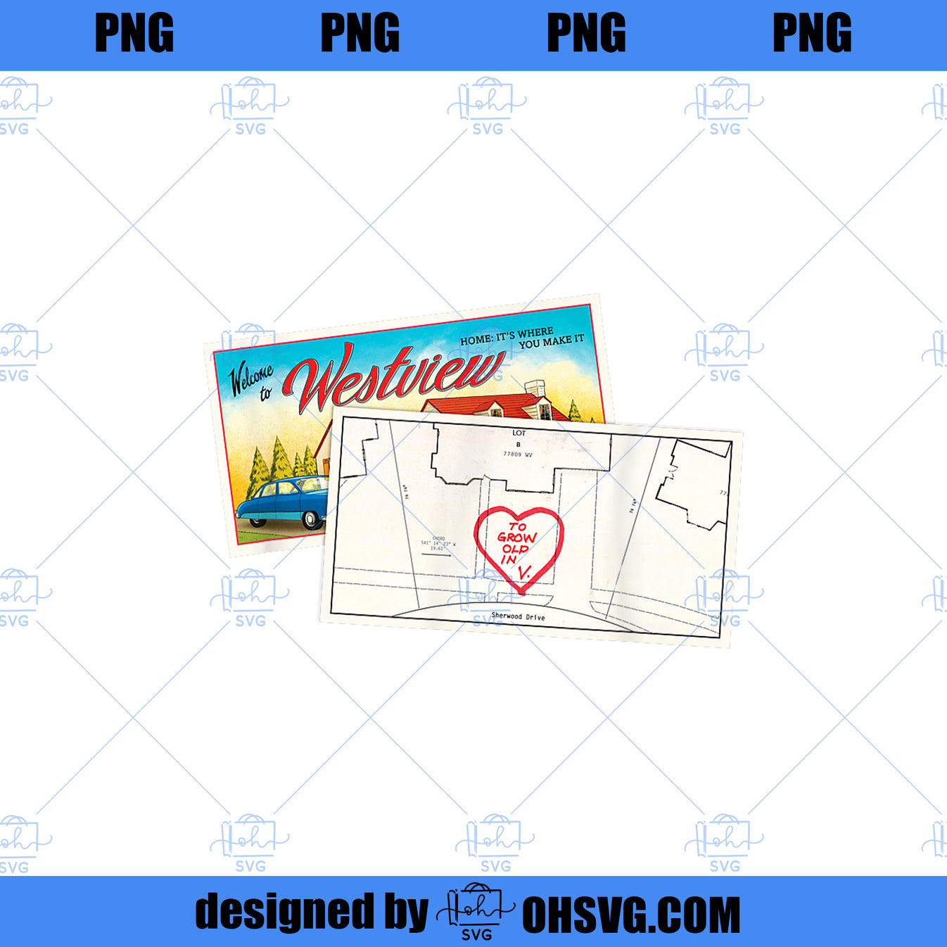 Marvel WandaVision Westview Postcard To Grow Old In PNG, Marvel PNG, M ...