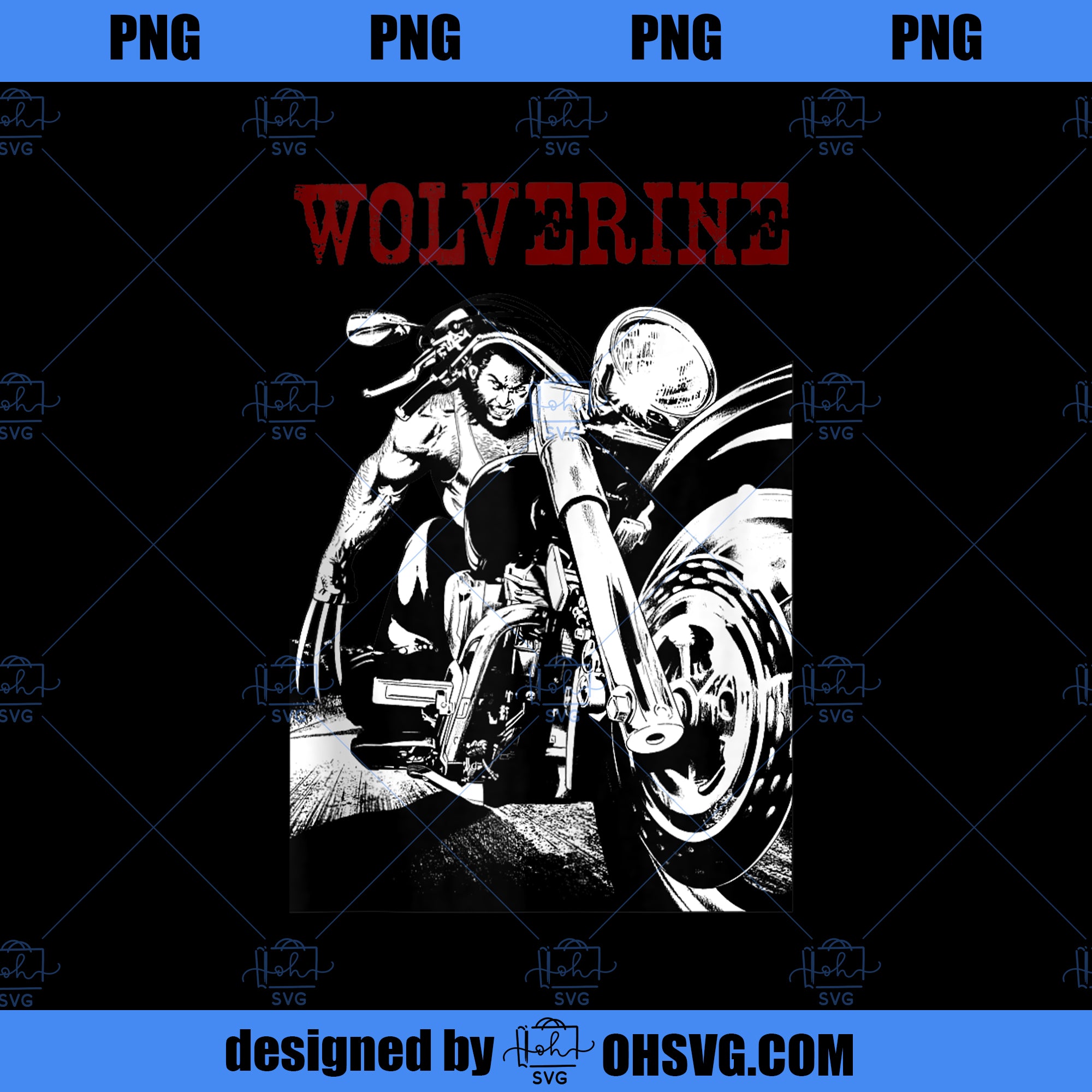 Marvel Wolverine Riding A Motorcycle Sketch Logo PNG, Marvel PNG, Marv ...