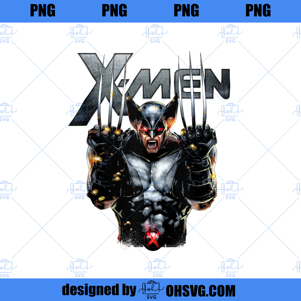 Marvel XMen Wolverine Glowing Eyes Portrait PNG, Marvel PNG, Marvel XM ...