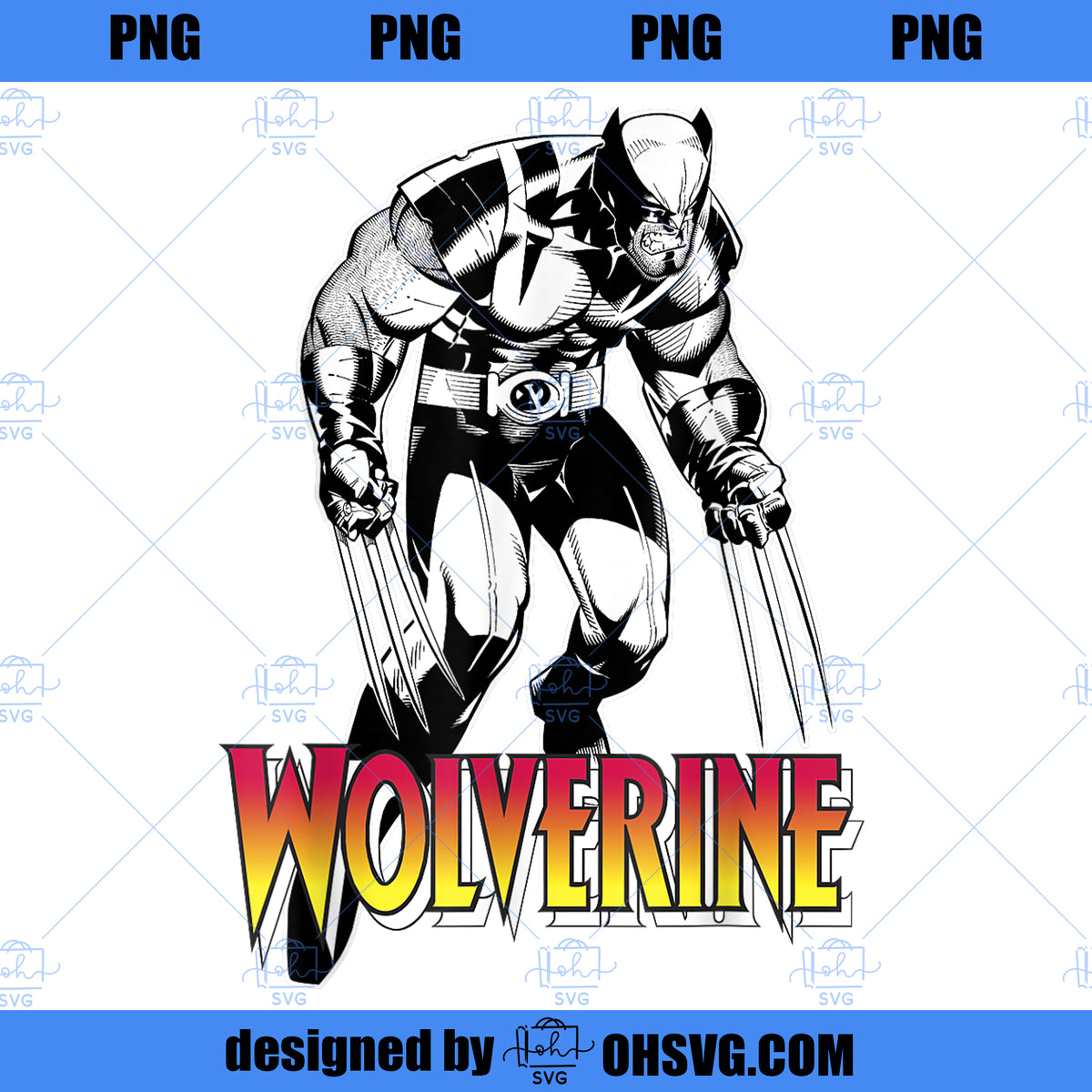 Marvel XMen Wolverine Solo Shot Logo Stomp Graphic PNG, Marvel PNG, Ma ...