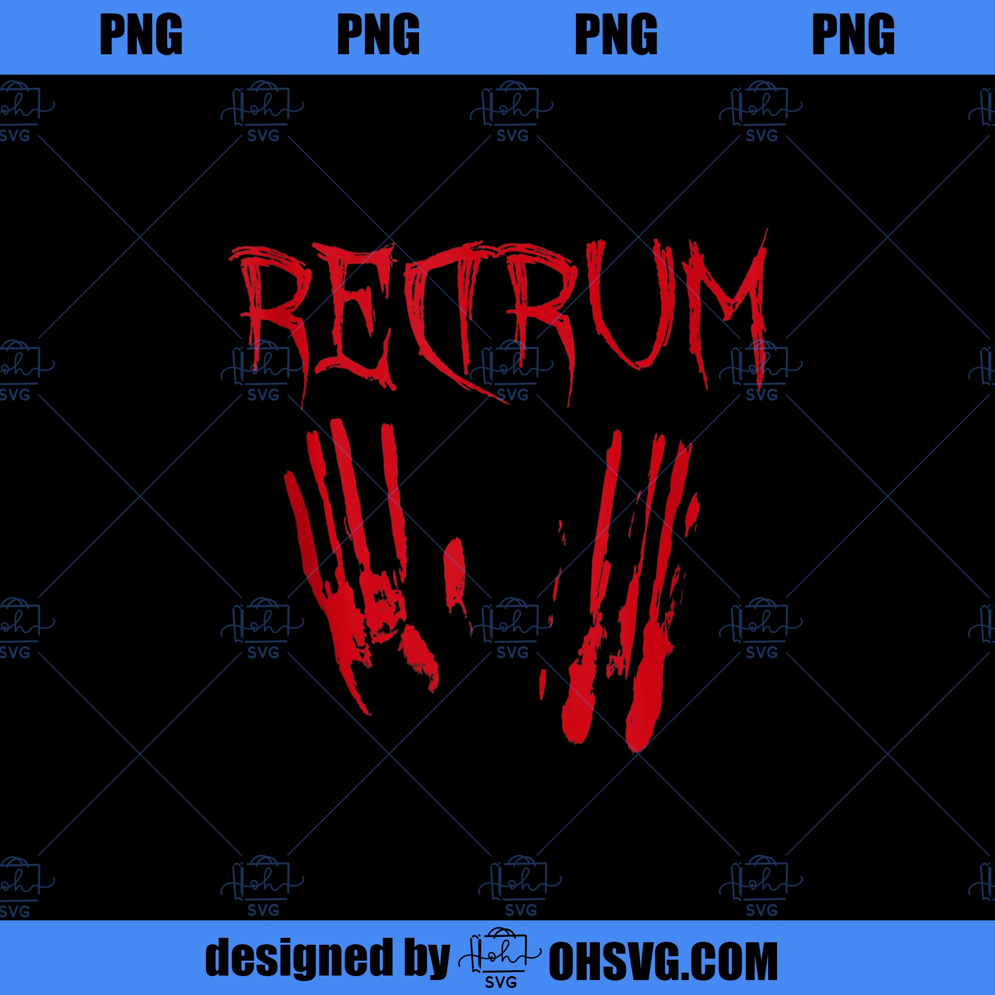 Redrum Halloween Bloody Creepy Vintage Horror Movie Gift PNG, Movies P ...