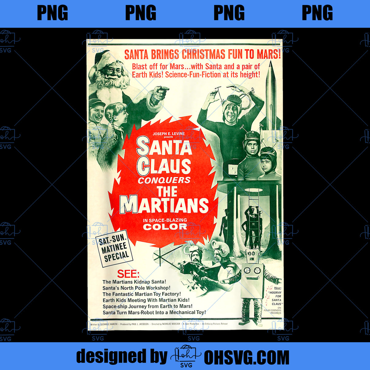 Santa Claus Halloween Christmas Poster Horror Sci Fi Movie PNG, Movies ...