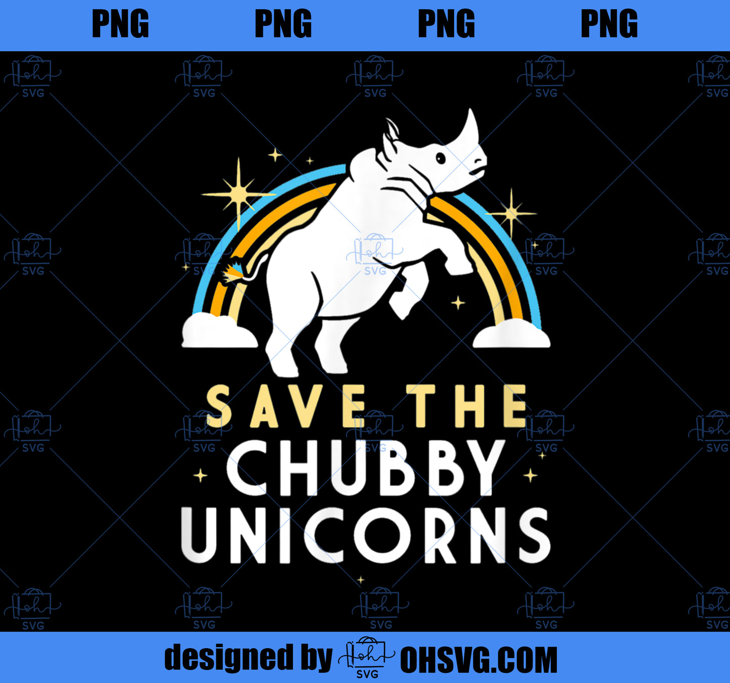 Save The Chubby Unicorns vintage look retro rainbow gifts PNG, Magic U – ohsvg