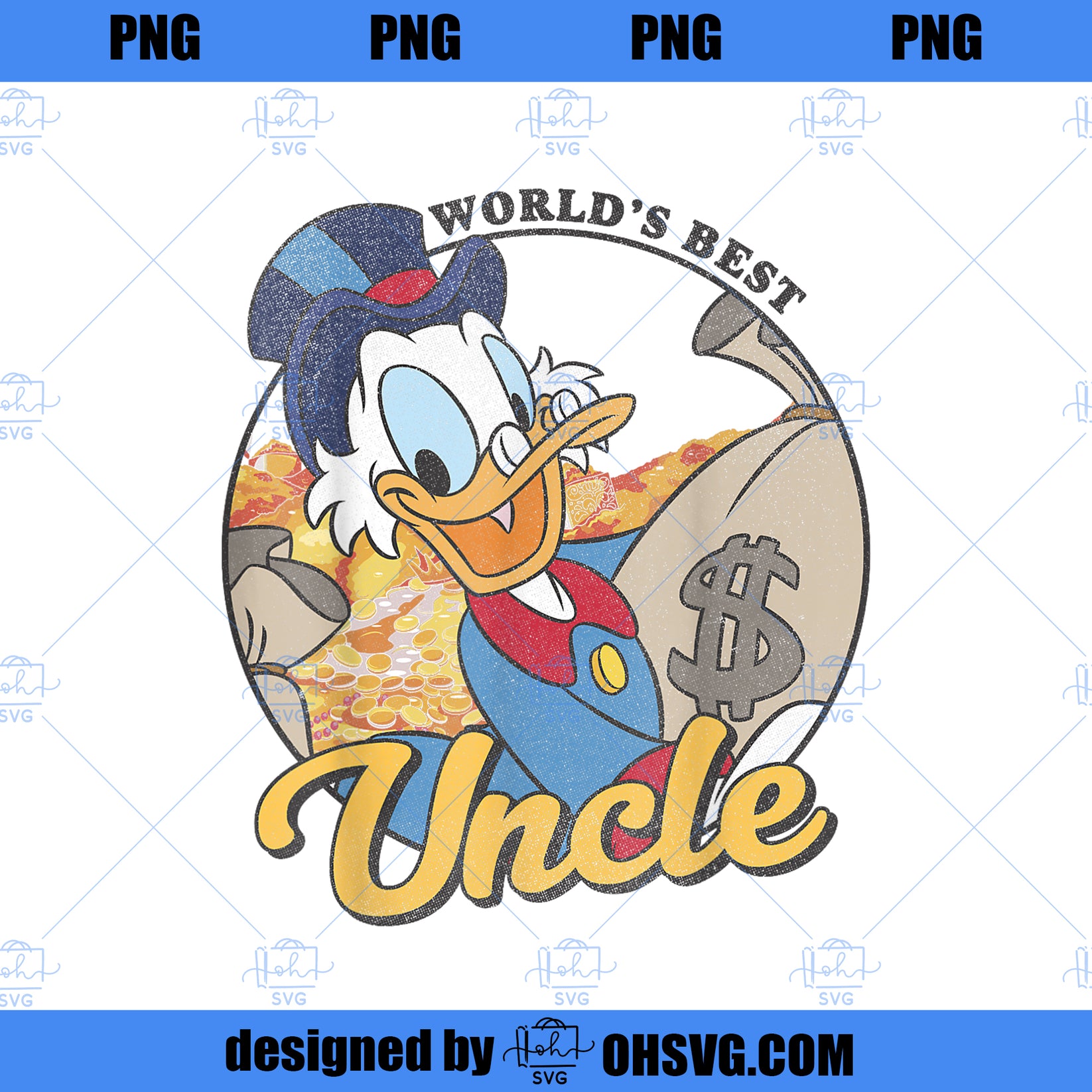 Disney DuckTales Scrooge McDuck Worlds Best Uncle PNG, Disney PNG, McD ...
