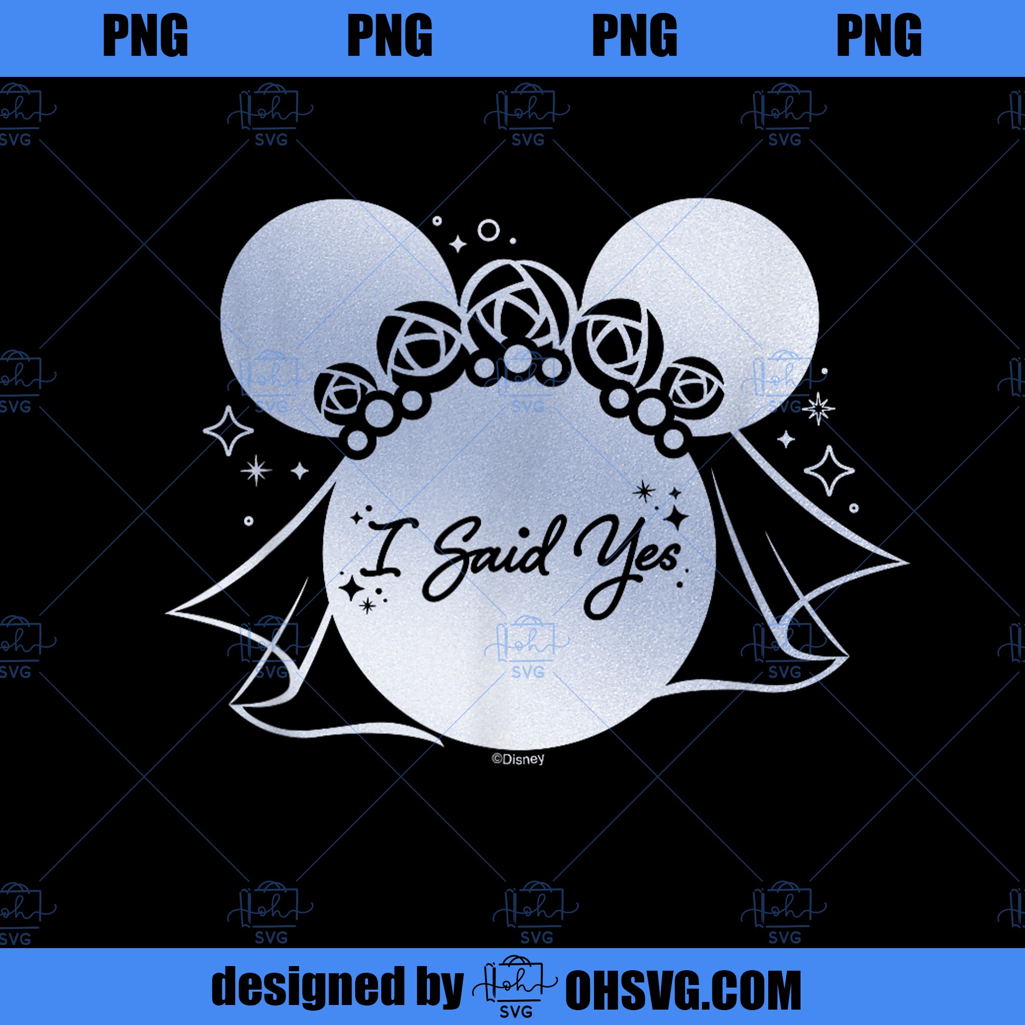 Disney I Said Yes Proposal Engagement Bridal Veil Minnie PNG, Disney P ...
