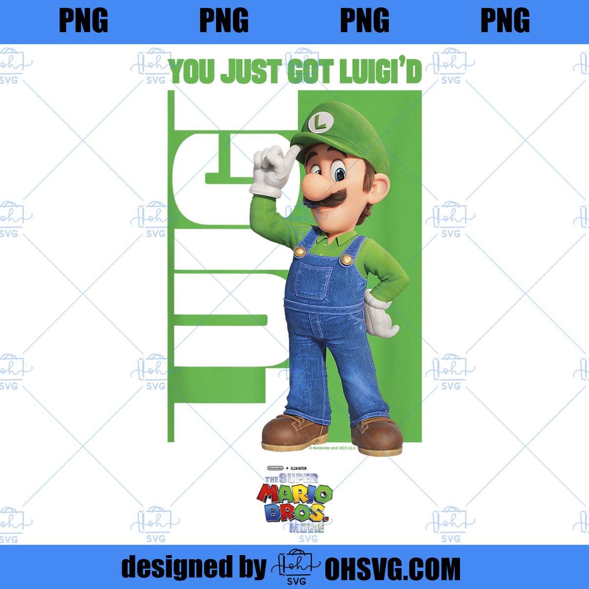 The Super Mario Bros Movie Luigi You Just Got Luigi d Logo PNG, Movies ...