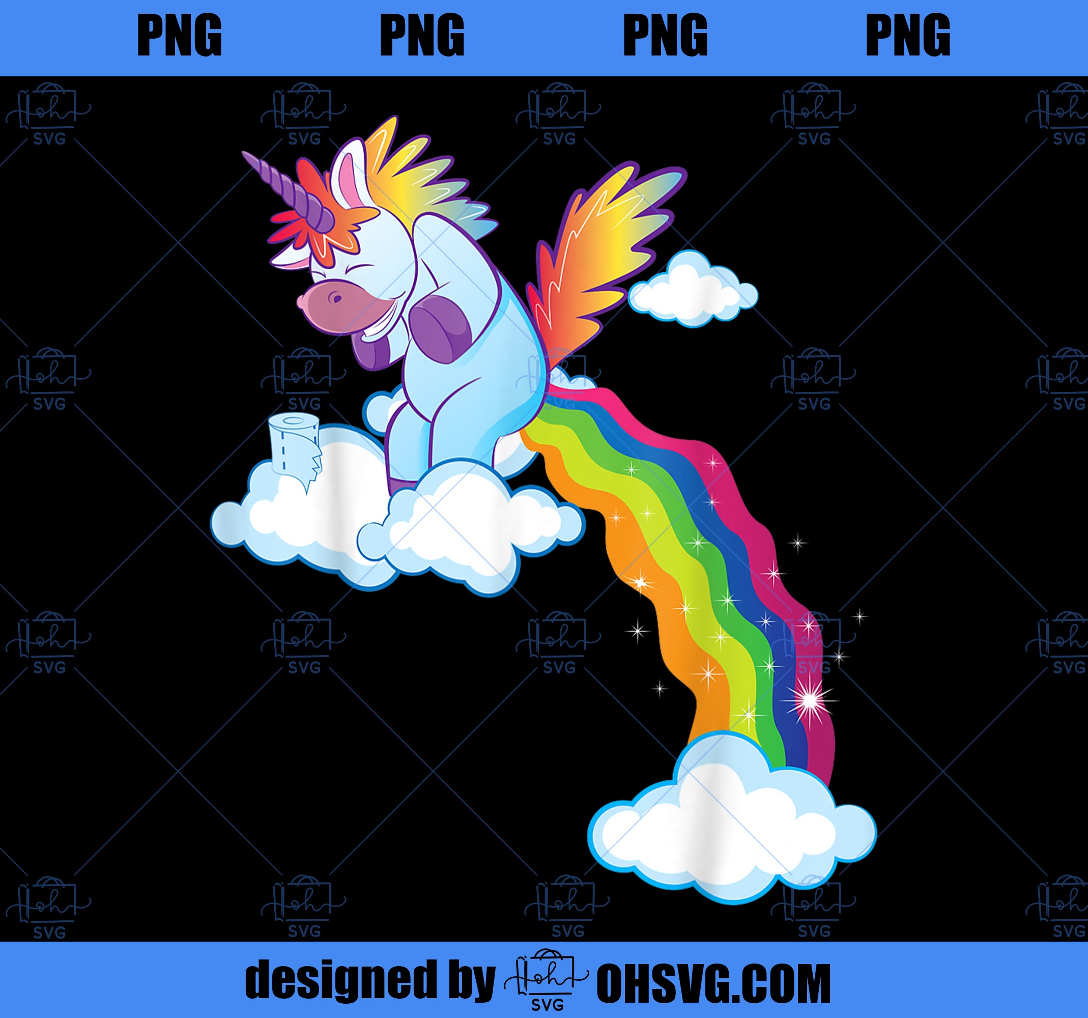 Unicorn Lover Gift Funny Rainbow Pooping Unicorn PNG, Magic Unicorn PN ...