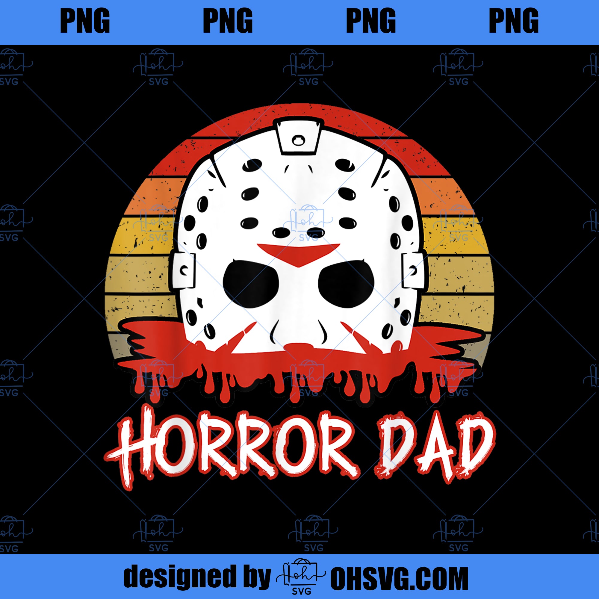 Vintage Horror Dad 80s Horror Slasher Movie Gifts for Men PNG, Movies ...