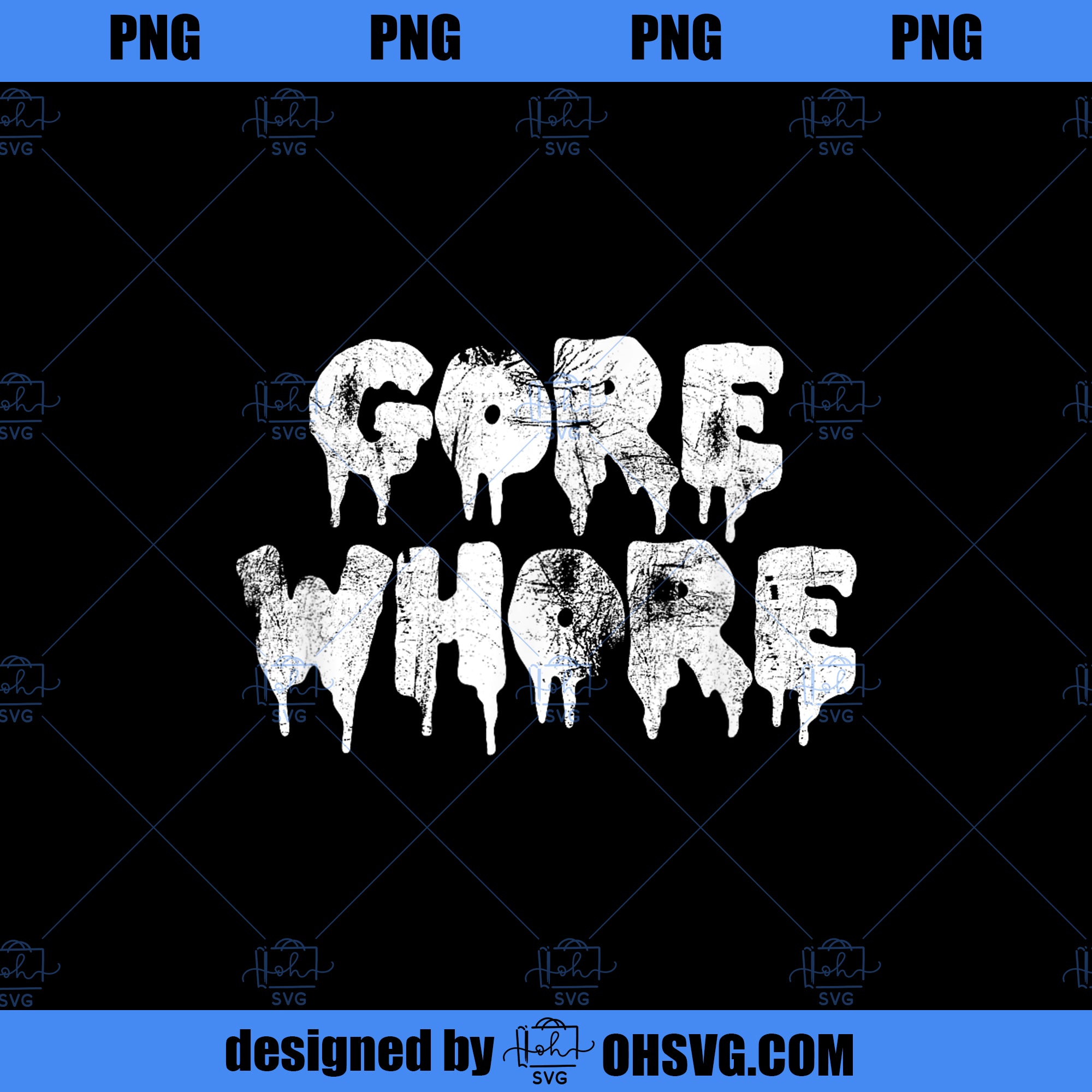 Vintage Scary Gore Whore Goth Horror Movie Fan Punk Metal PNG, Movies ...