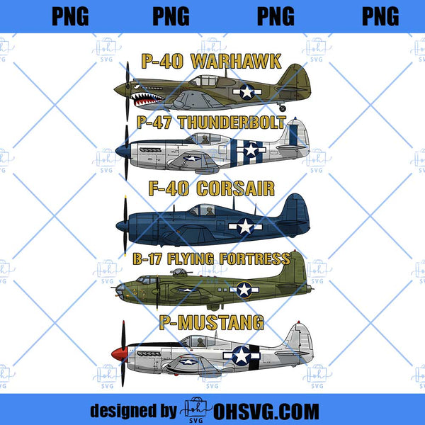 WW2 Planes Warbirds Warplanes PNG – ohsvg