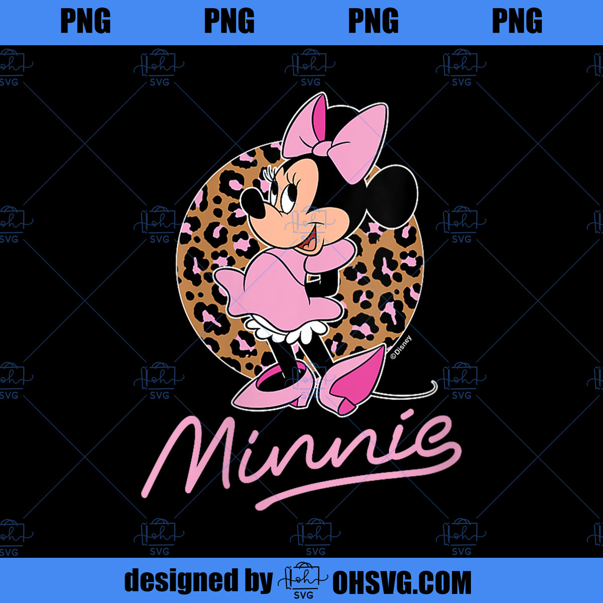 Womens Disney Minnie Leopard Print PNG, Disney PNG, Disney Minnie PNG ...