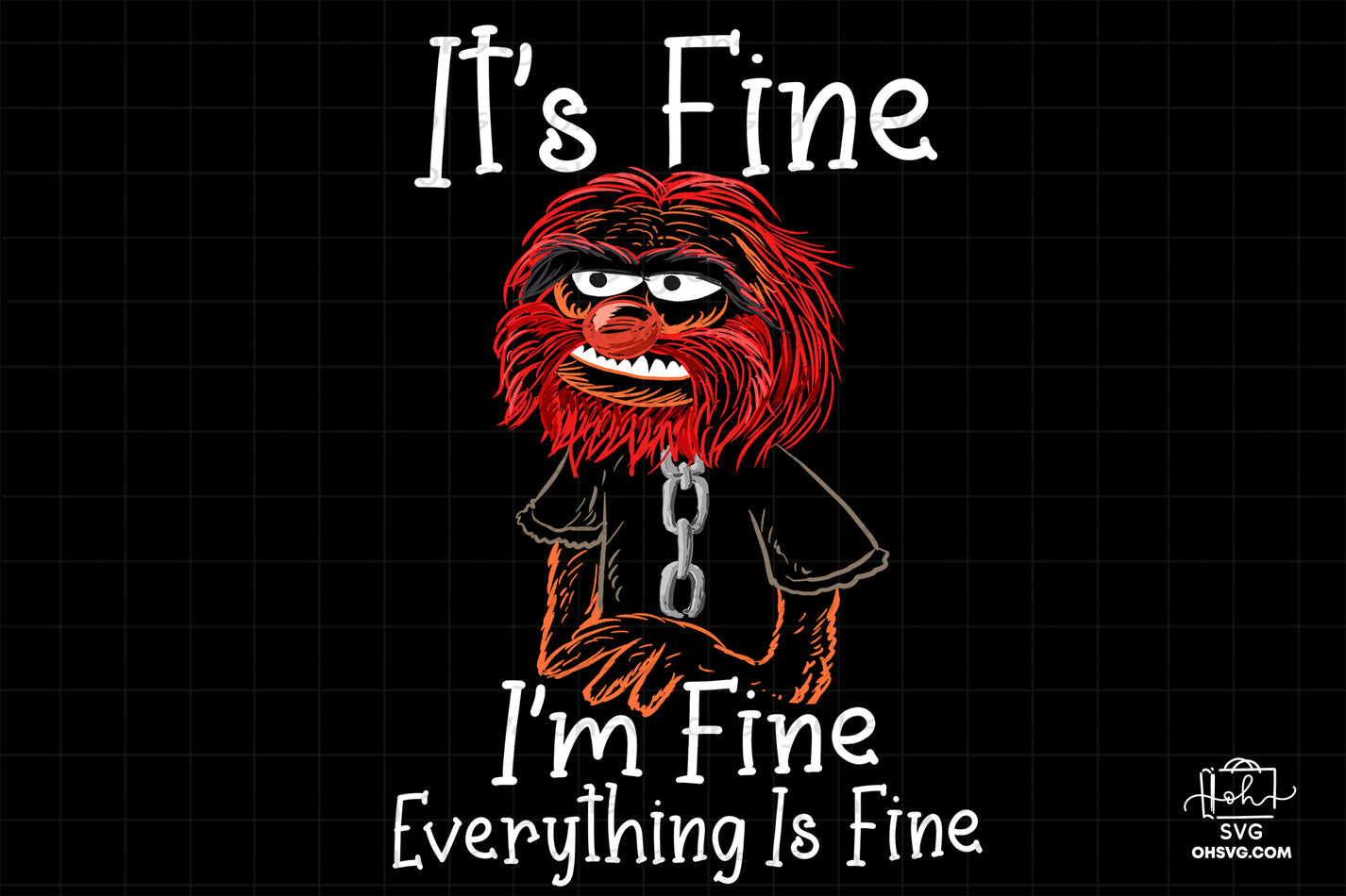 It's Fine I'm Fine Everything Is Fine PNG, Muppet Show PNG, Animal Mup ...