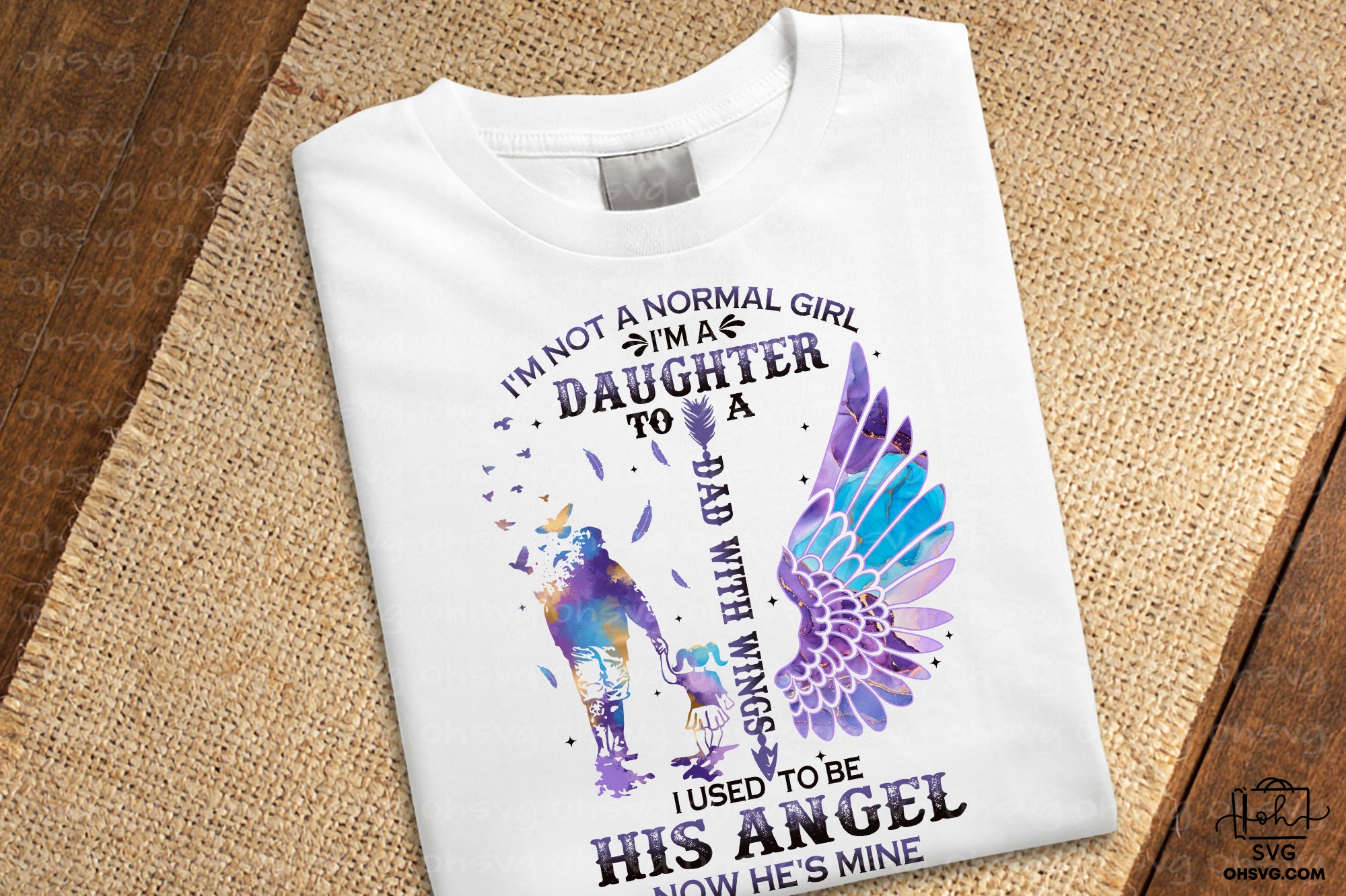 I'm A Daughter To A Dad With Wings PNG, Angel Wings PNG, Memorial PNG ...