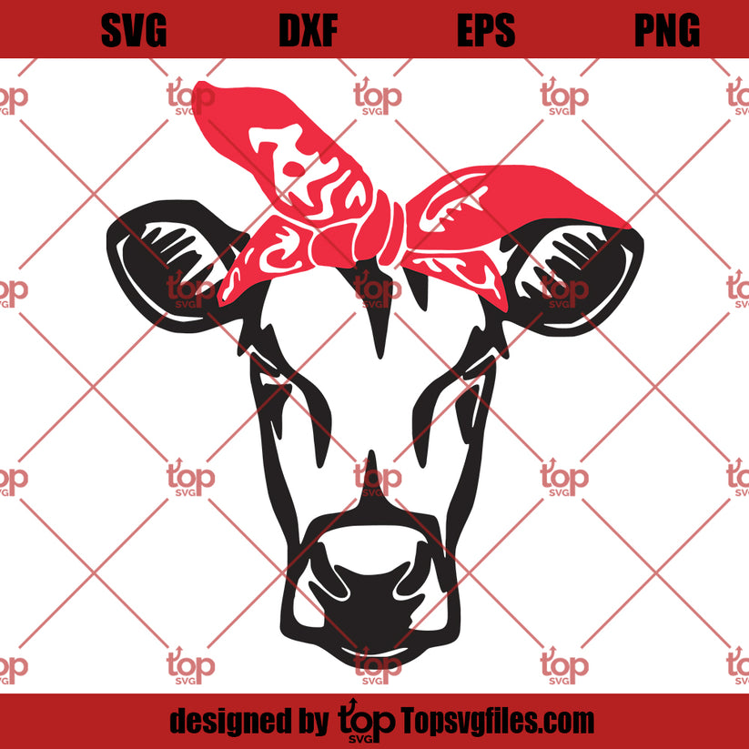 Cow SVG, Heifer Please SVG, Headband Cow SVG, Cow Bandana SVG – ohsvg