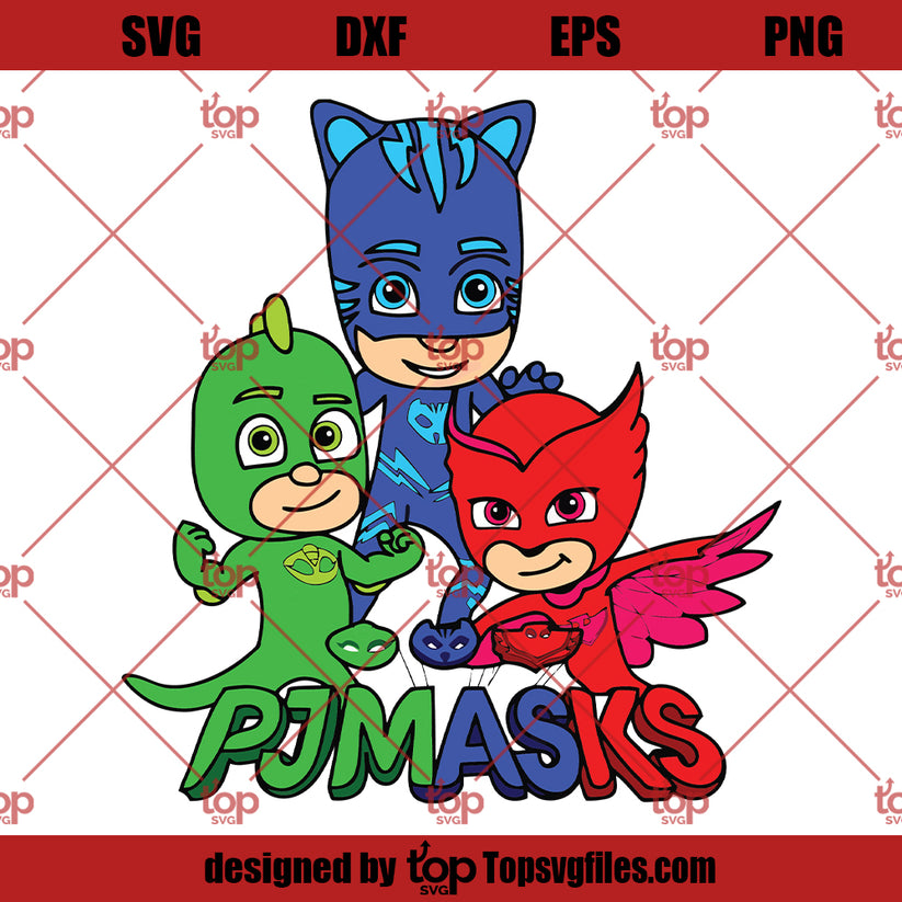 PJ Masks SVG, PJ Heroes Masks SVG PNG DXF Cut Files For Cricut – ohsvg