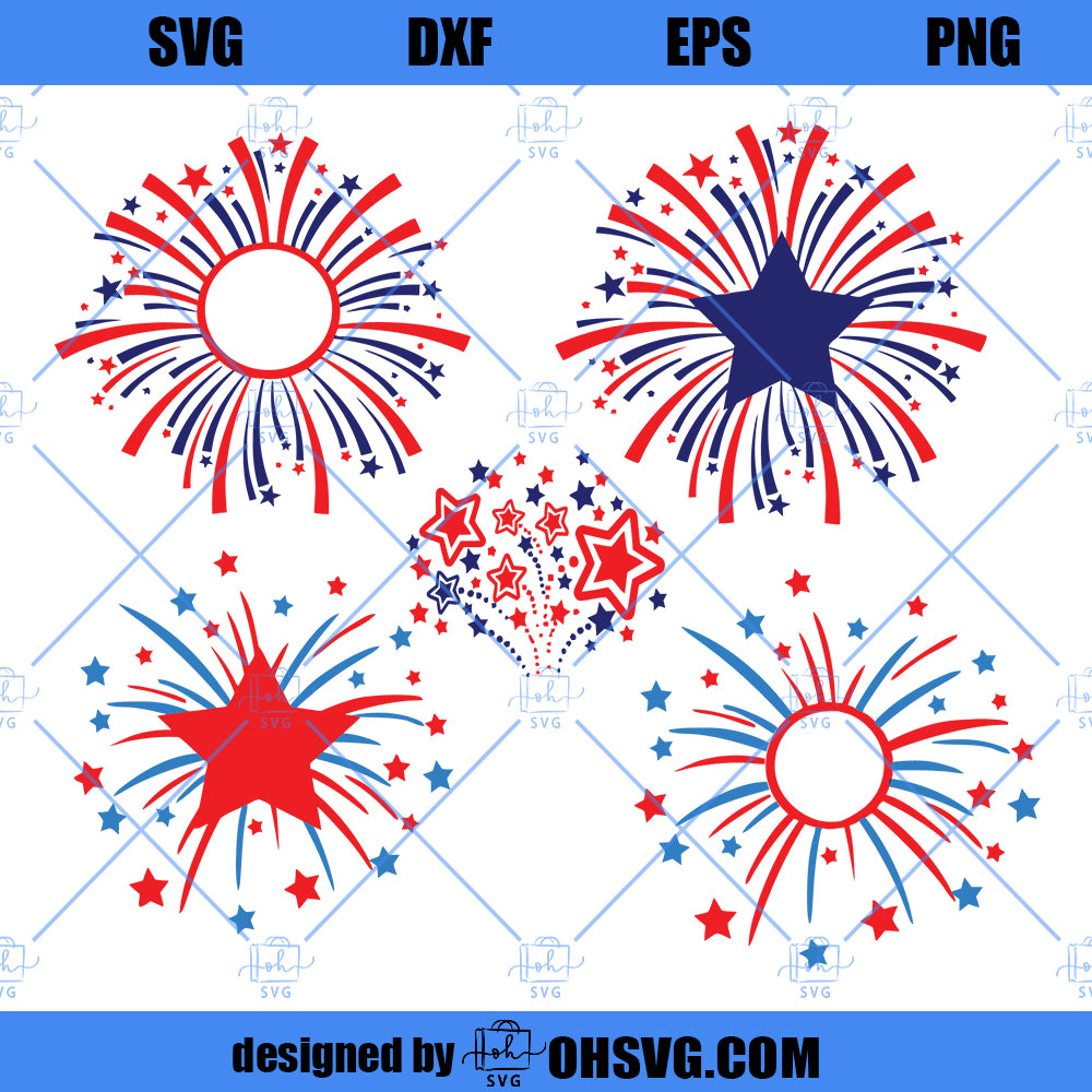 Fireworks SVG, Fireworks 4th of July SVG, Memorial Day SVG - ohsvg