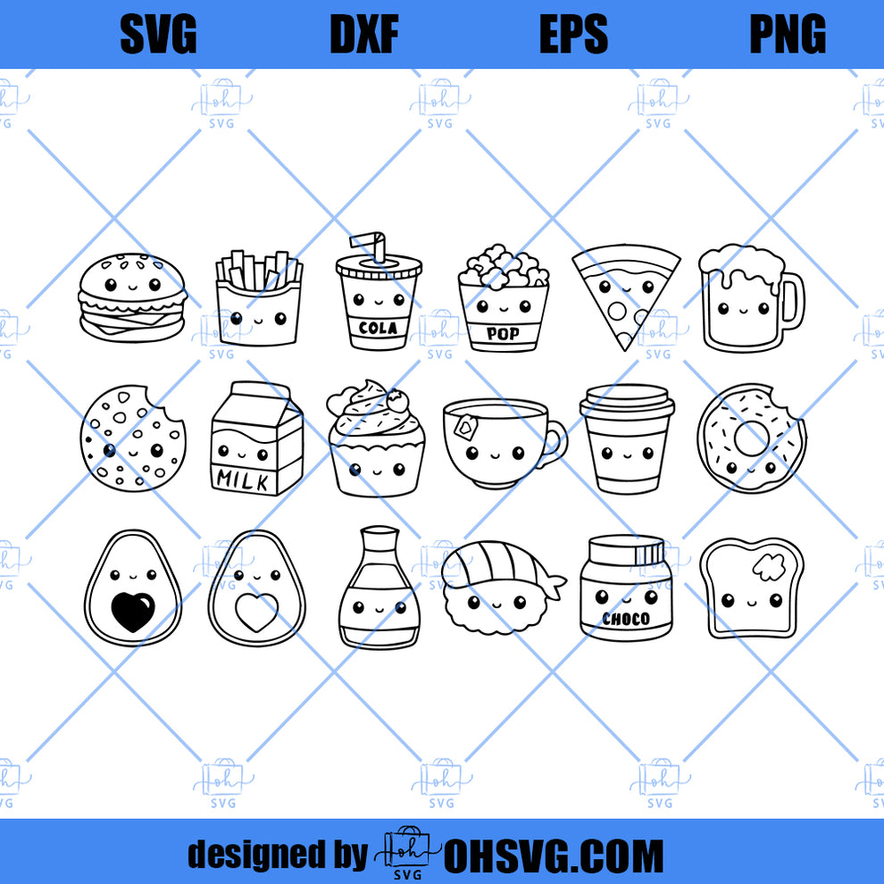 Kawaii Food SVG, Friendship SVG, Best Friend SVG Love SVG – ohsvg