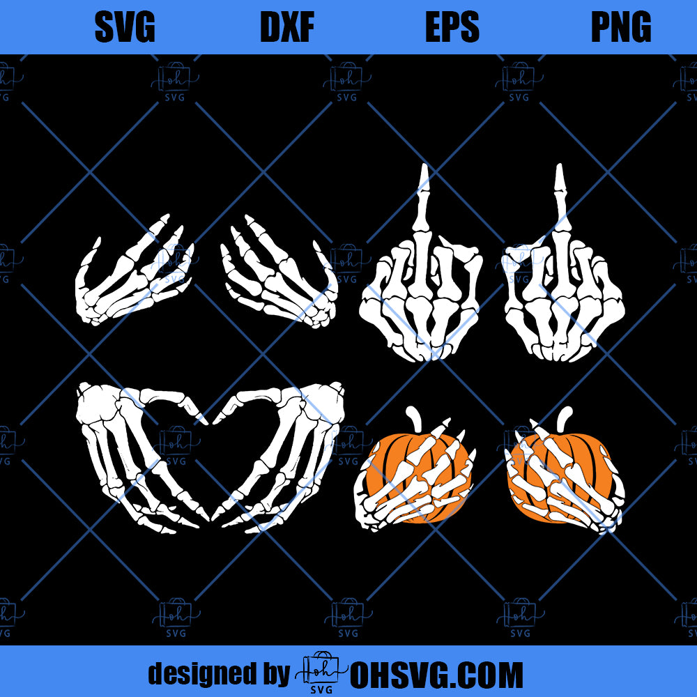 Skeleton Hand Holding Skull