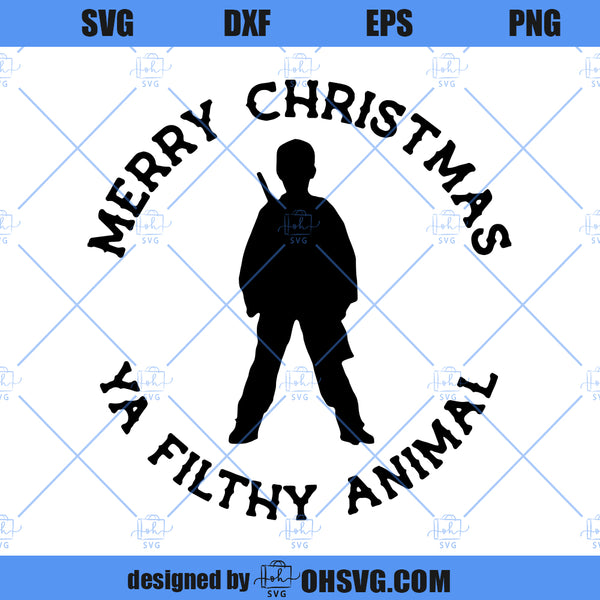 Merry Christmas Home Alone Funny SVG, Ya Filthy Animal SVG - ohsvg