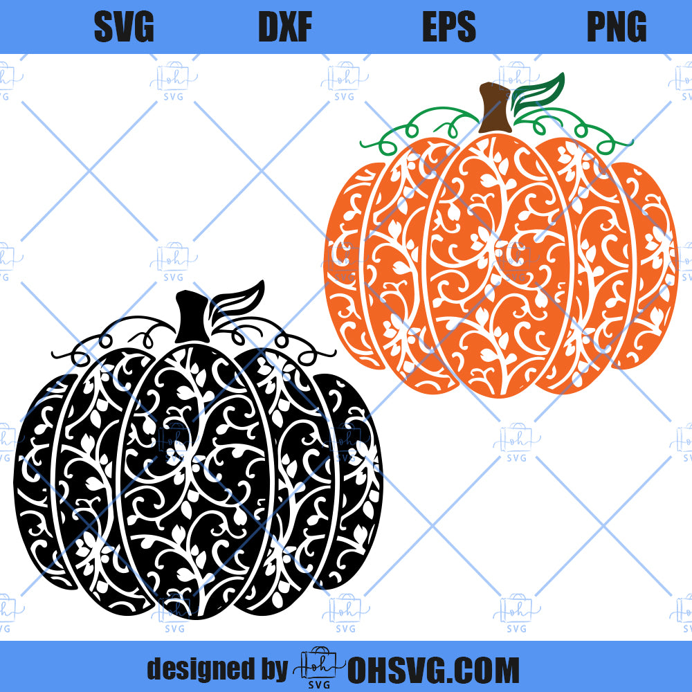Pumpkin SVG, Pumpkin SVG File Halloween SVG, Swirly Pumpkin Fall SVG ...