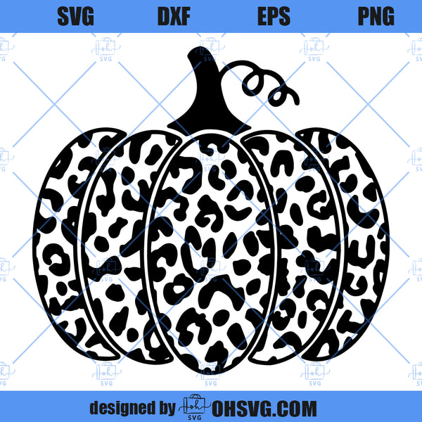 Halloween Leopard Print Pumpkin SVG, Thanksgiving Pumpkin SVG, Pumpkin ...