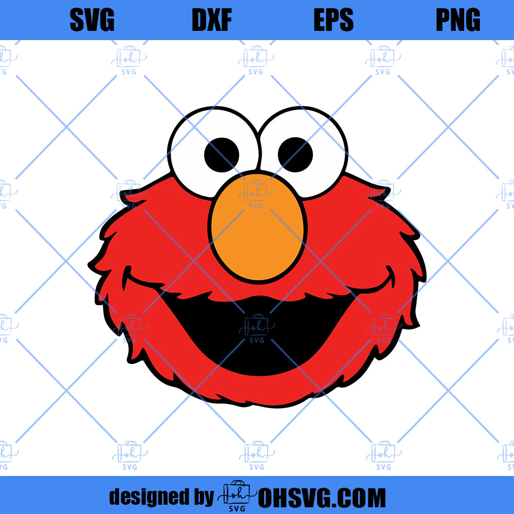 Elmo SVG,Elmo Face SVG, The Muppets SVG PNG DXF Cut Files For Cricut ...