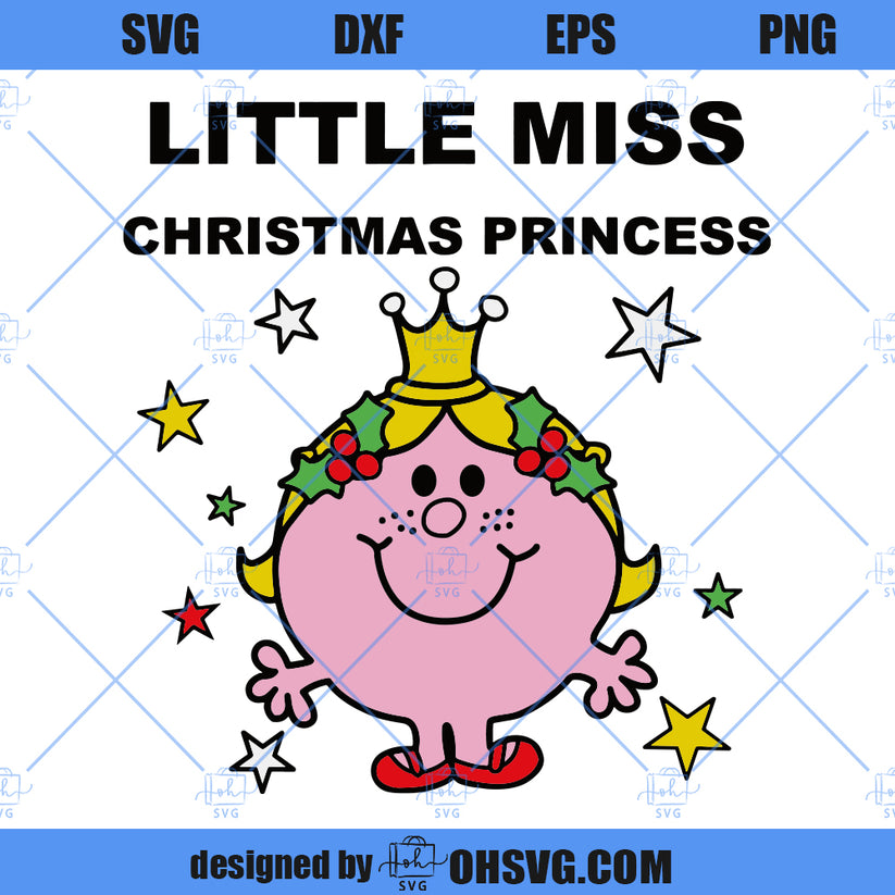 Little Miss SVG, Little Miss Christmas SVG, Little Miss Christmas Prin ...
