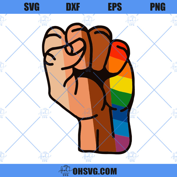 Equality Fist SVG, Equal Rights SVG, LGBT SVG, Human Hands Equal Right ...