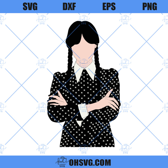 Wednesday Addams SVG, The Addams Family SVG, Wednesday Portrait SVG – ohsvg