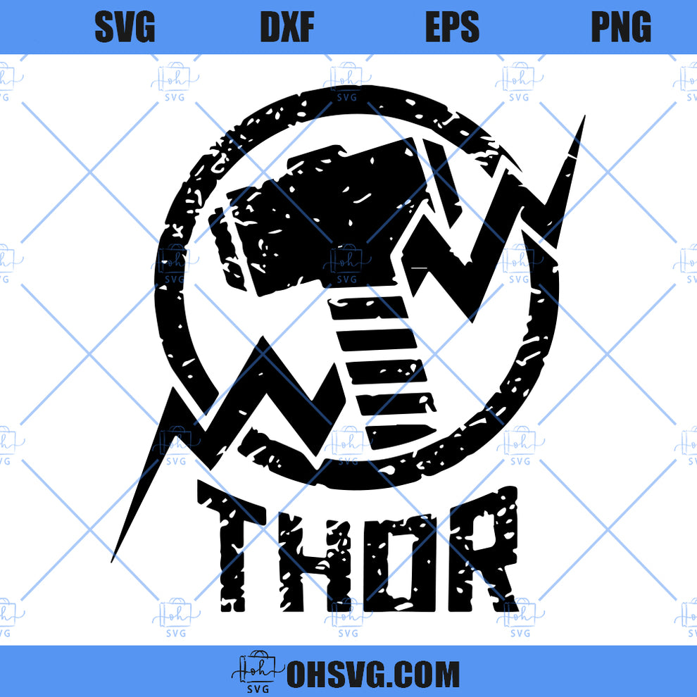 Thor SVG, Thor Avengers Logo SVG PNG DXF Cut Files For Cricut – ohsvg