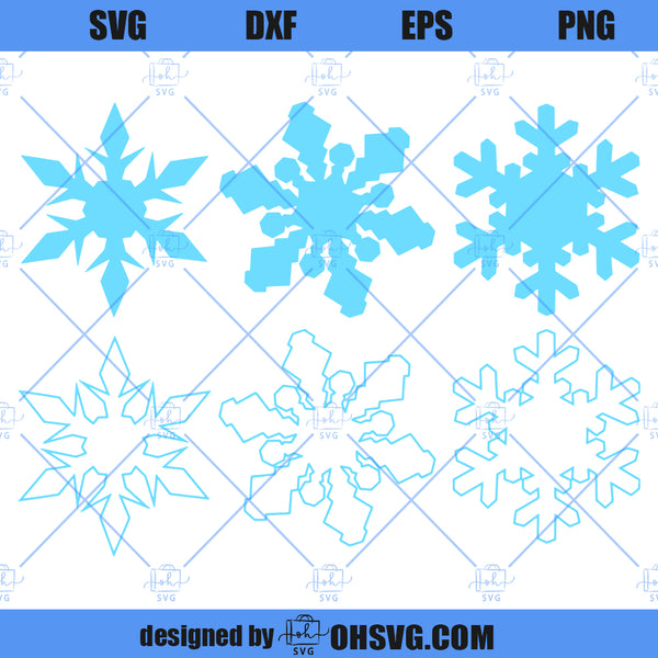 Winter Snowflake Christmas SVG, Snowflakes SVG, Winter SVG - ohsvg