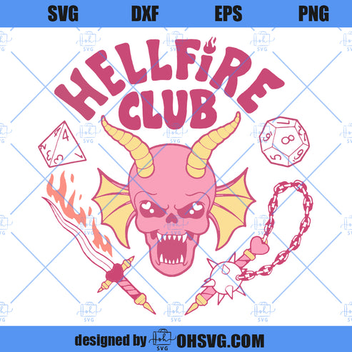 Cute Hellfire Club SVG, Pink Hellfire Club SVG, Hellfire Stanger Thing ...