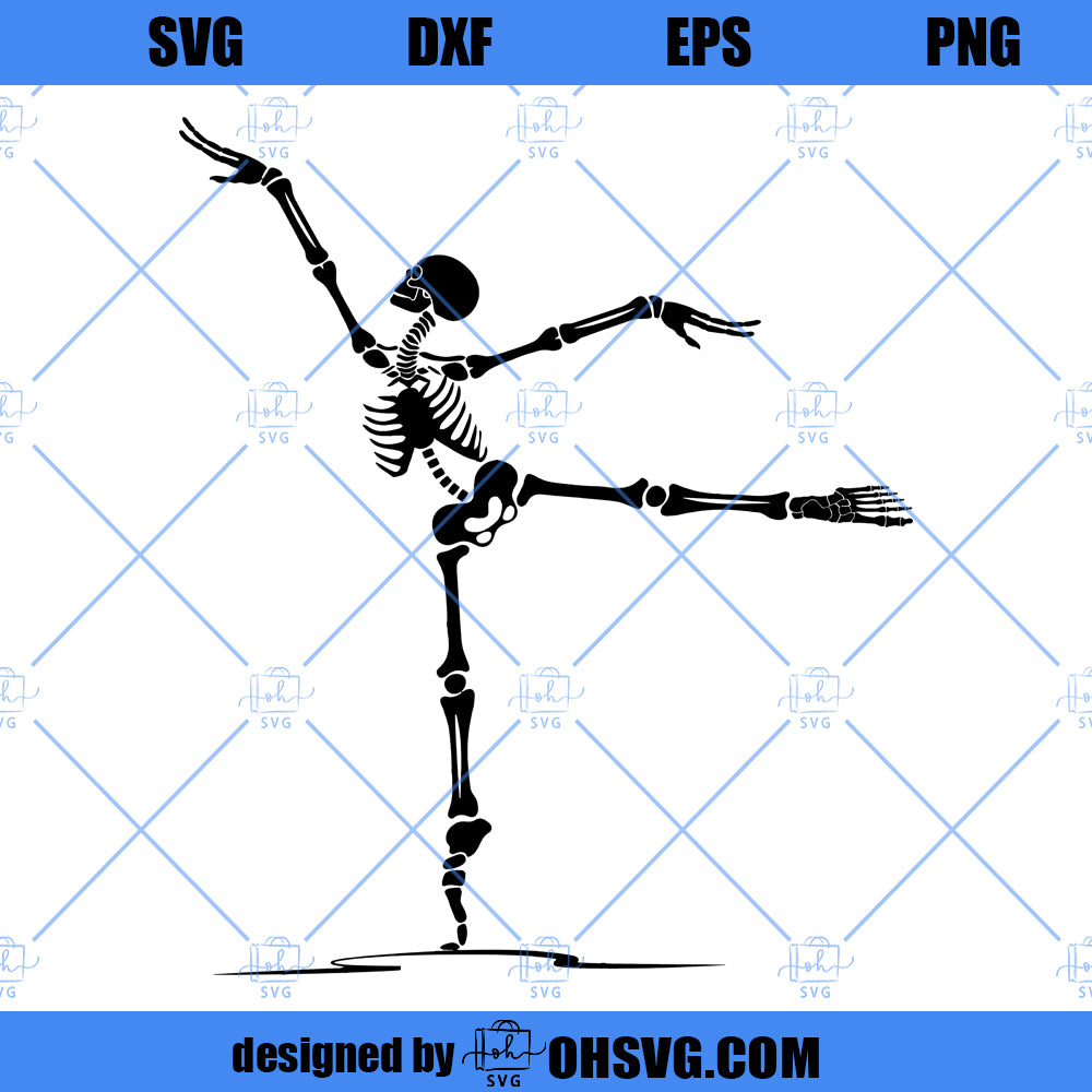 Ballet Skeleton Svg, International Dance Day, Ballerina Skeleton Svg ...