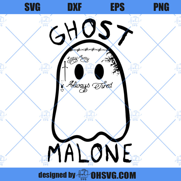 Ghost Malone SVG, Funny Cute Ghost SVG, Funny Post Malone SVG - ohsvg