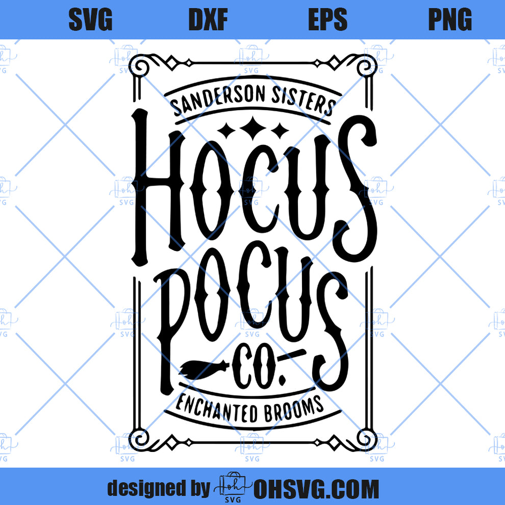 Hocus Pocus Co Ecnhanted Broom SVG, Witches Halloween SVG – ohsvg