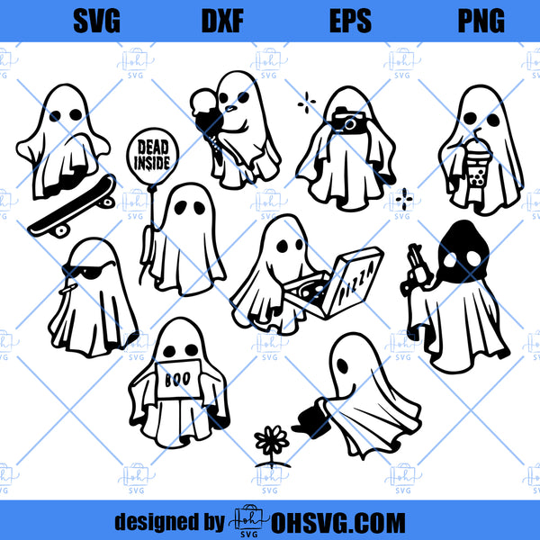 Funny Ghost SVG, Ghost SVG, Floral Ghost svg, Ghost clip art, Cute Gho ...