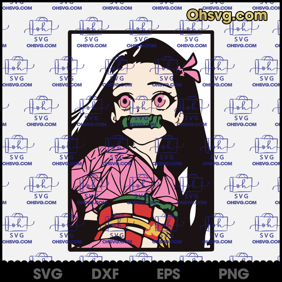 Anime SVG, Kamado Nezuko SVG, Kimetsu No Yaiba Anime Character SVG – ohsvg
