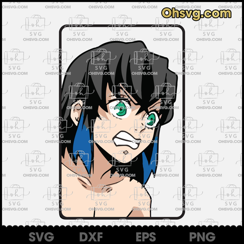 Anime Character SVG, Hashibira Inosuke SVG, Kimetsu No Yaiba Anime SVG ...