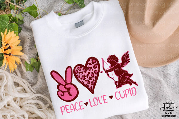 Peace Love Cupid PNG, Happy Valentine PNG, Love Valentine Day PNG - ohsvg