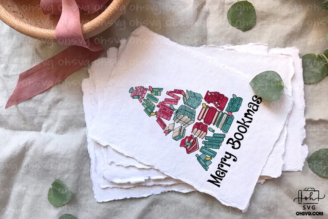 Merry Bookmas PNG, Christmas Reading PNG, Christmas Book PNG – ohsvg