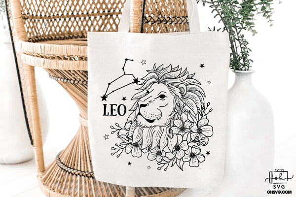 Leo Floral Zodiac Sign PNG, Astrology PNG, Leo Flower Zodiac Sign PNG ...