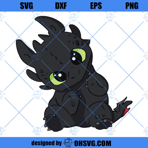 Toothless SVG, Cute Toothless SVG PNG DXF Cut Files For Cricut – ohsvg