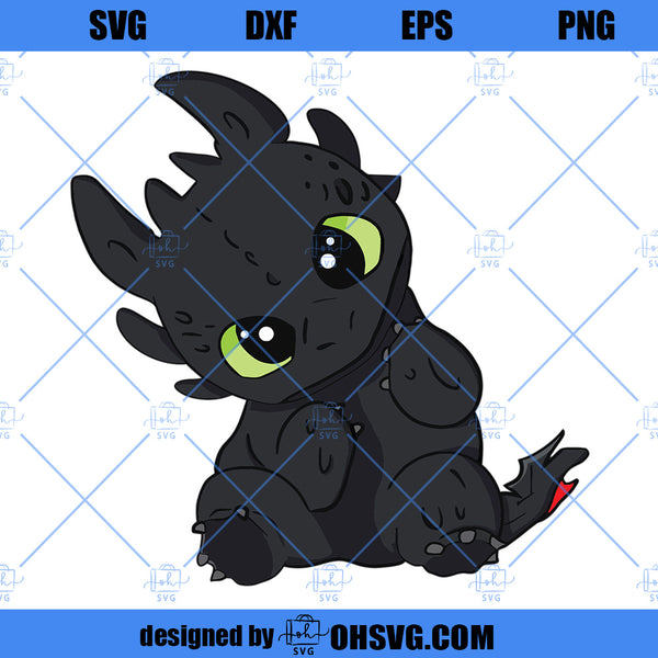 Toothless SVG, Cute Toothless SVG PNG DXF Cut Files For Cricut - ohsvg