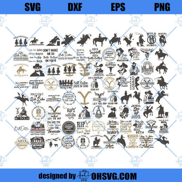 Yellowstone SVG, Yellowstone Bundle SVG, Yellowstone Clipart, Yellowst ...